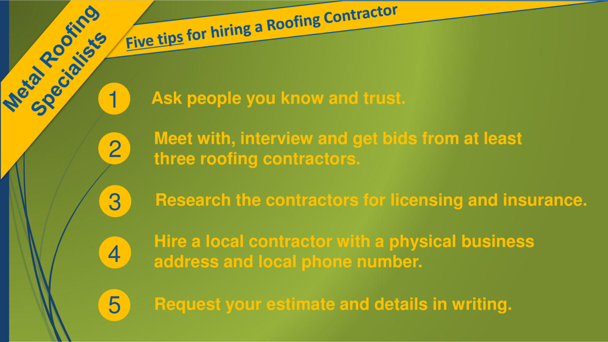 Five Tips For Hiring A Roofing C