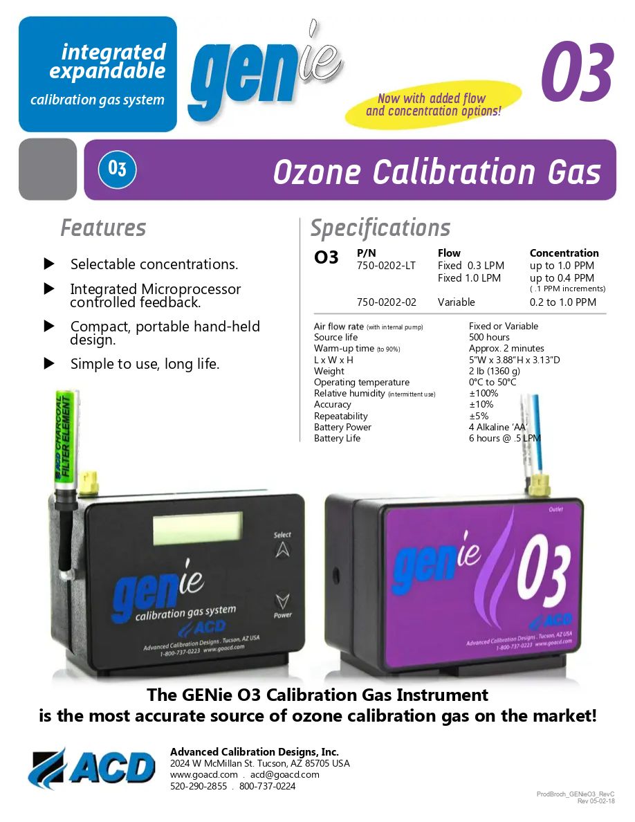 GENie O3 Brochure