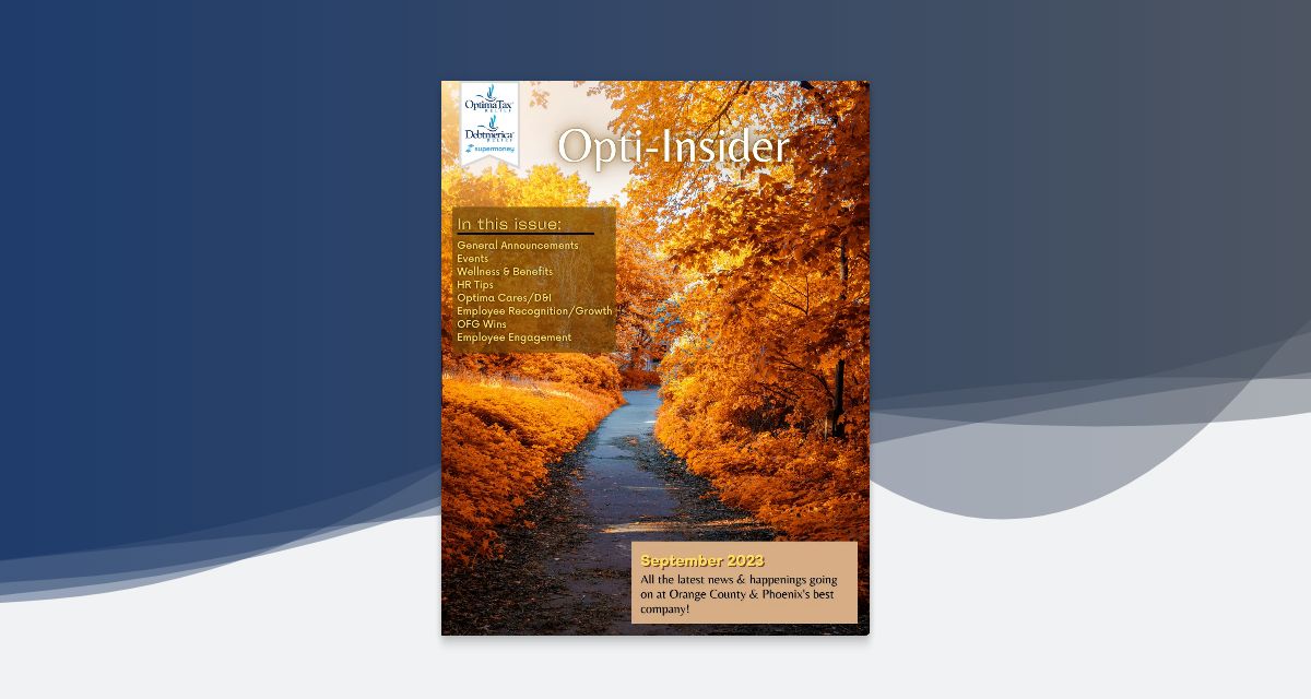 The Opti-Insider Newsletter 2.0 September 2023 Edition