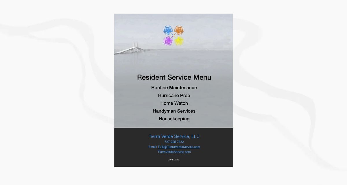 Resident Service Menu : simplebooklet.com