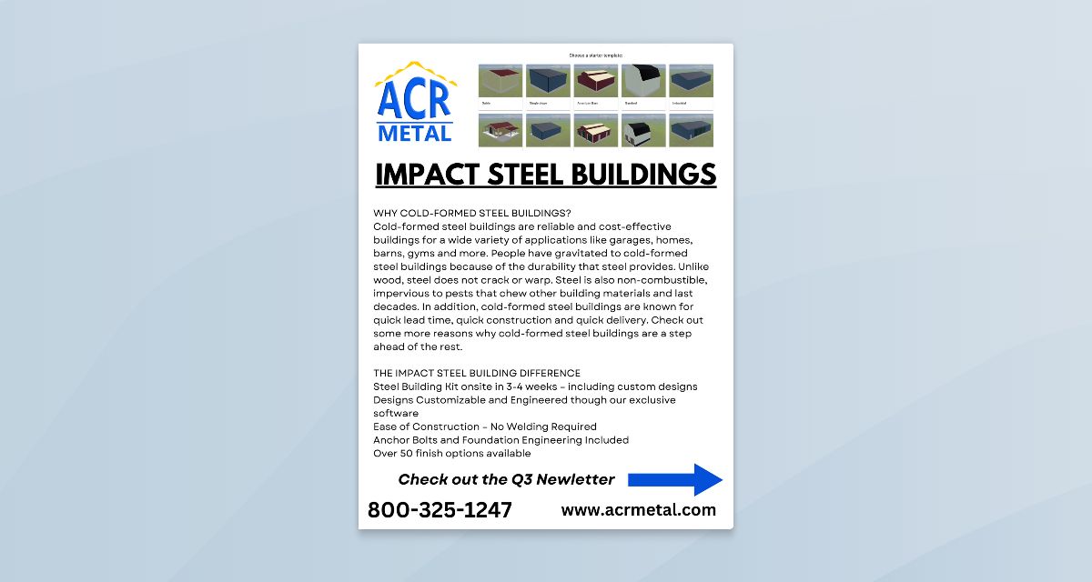 IMPACT Steel Buildings Q3 Newsletter 2024