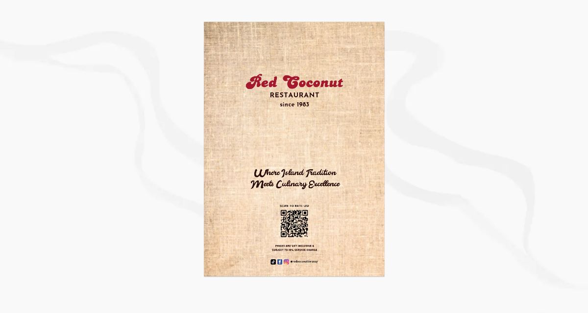 Red Coconut Restaurant Menu : simplebooklet.com