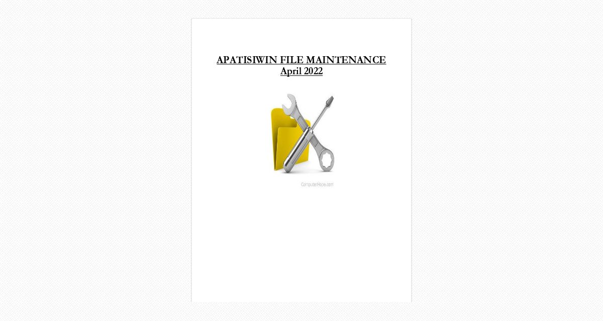 File Maintenance Workshop