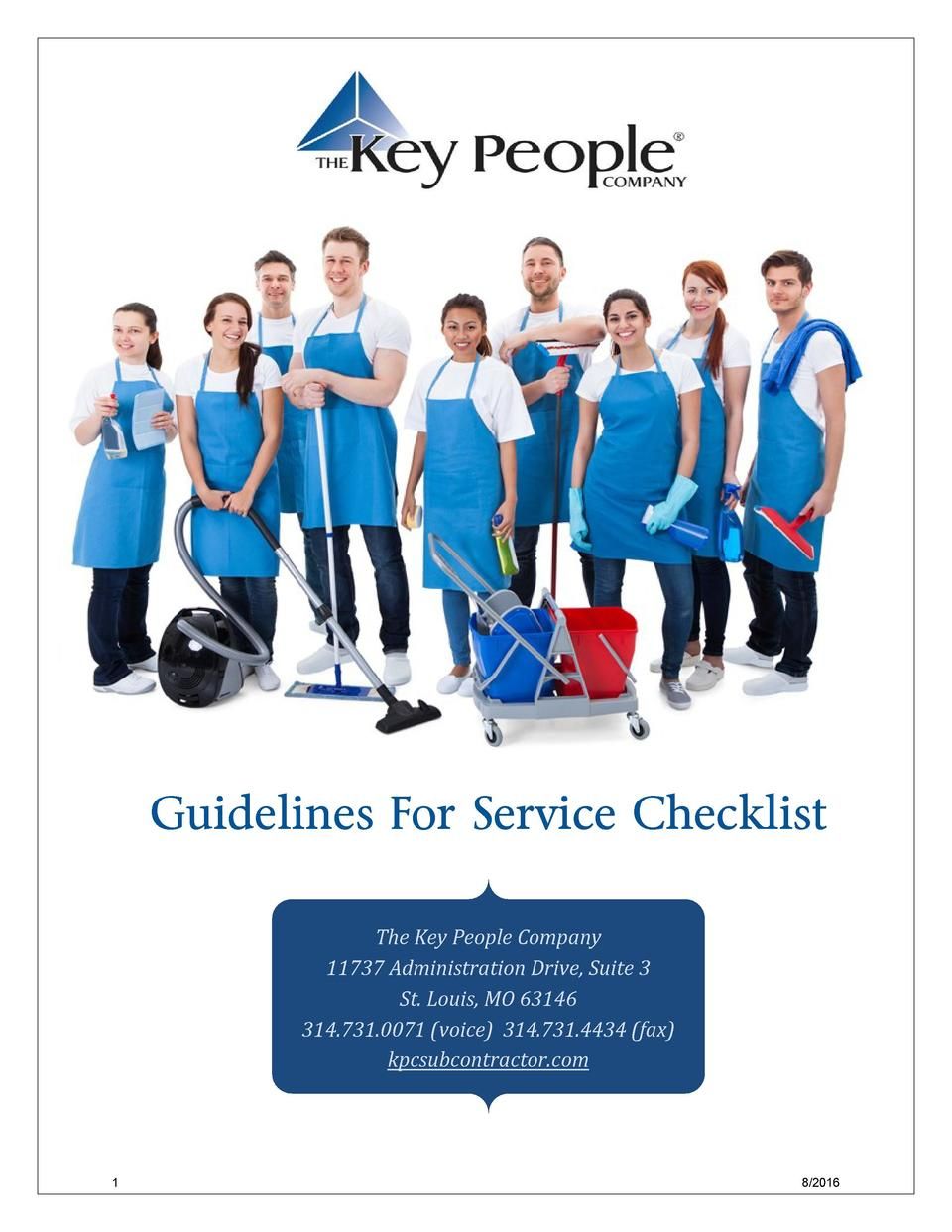Guidelines For Service Checklist : simplebooklet.com