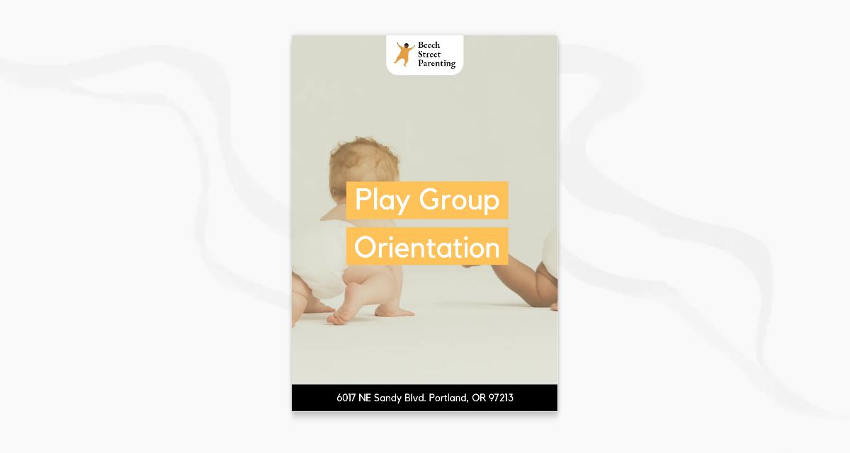Play Group Orientation Packet : simplebooklet.com