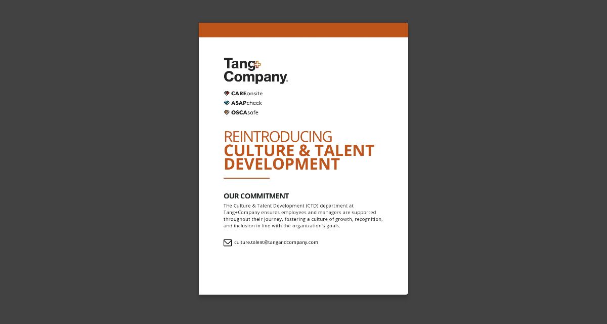 Culture & Talent Development Department Rebrand : simplebooklet.com