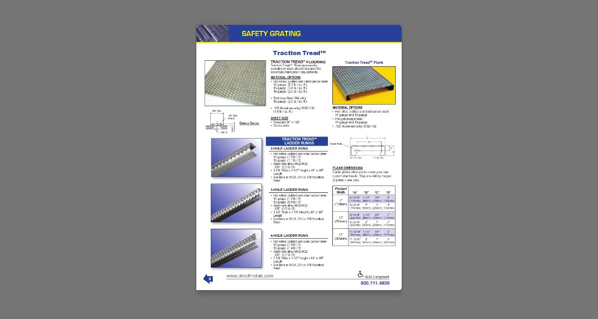 Traction Tread Safety Grating