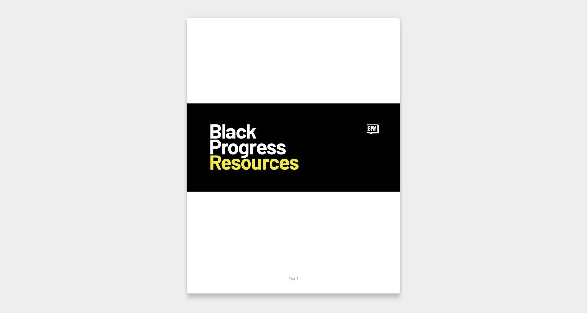 Black Progress Resources I OneDigital : simplebooklet.com