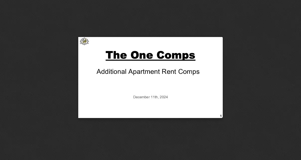 The One Additional Comps