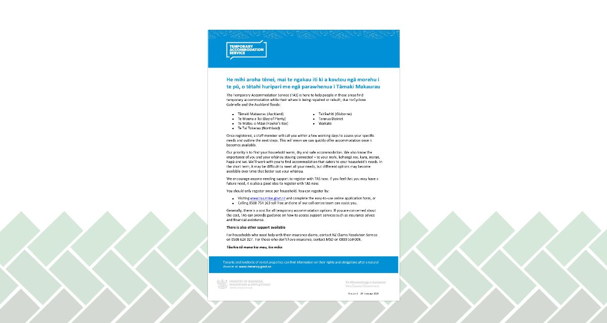 Temporary accommodation service