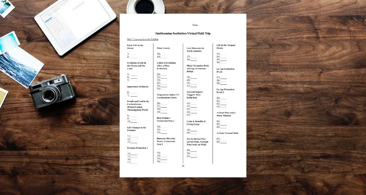 16: Smithsonian Institution Virtual Field Trip ANSWER SHEETS