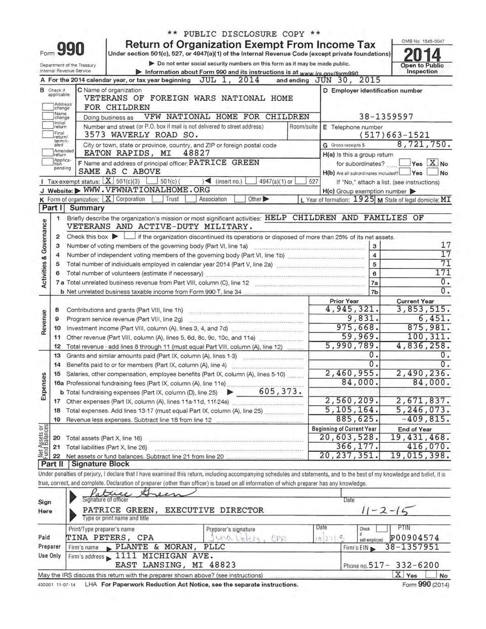 2014-2015 IRS Form 990 : simplebooklet.com