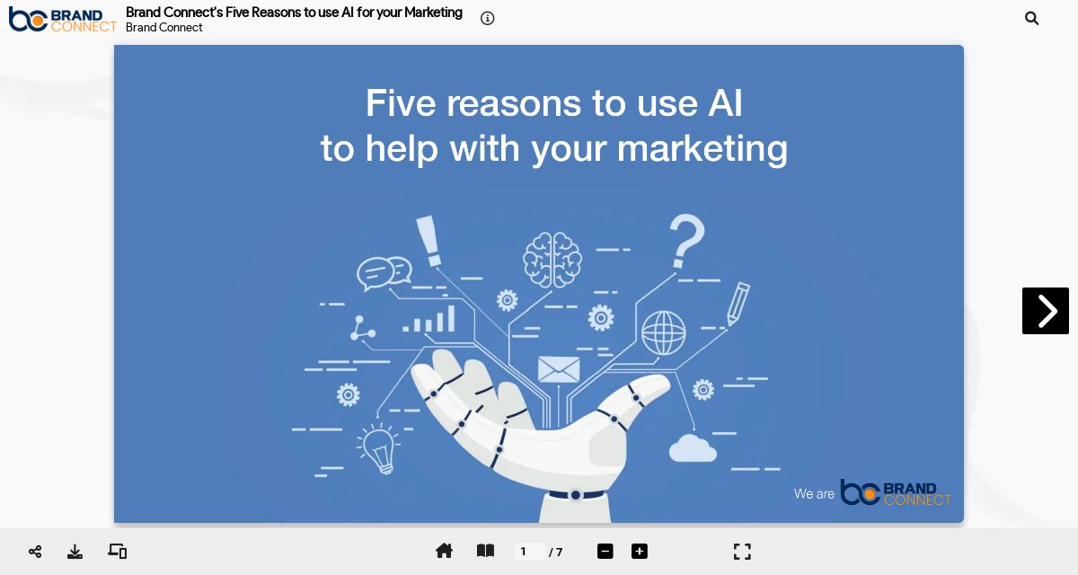 Brand Connect's Five Reasons to use AI for your Marketing