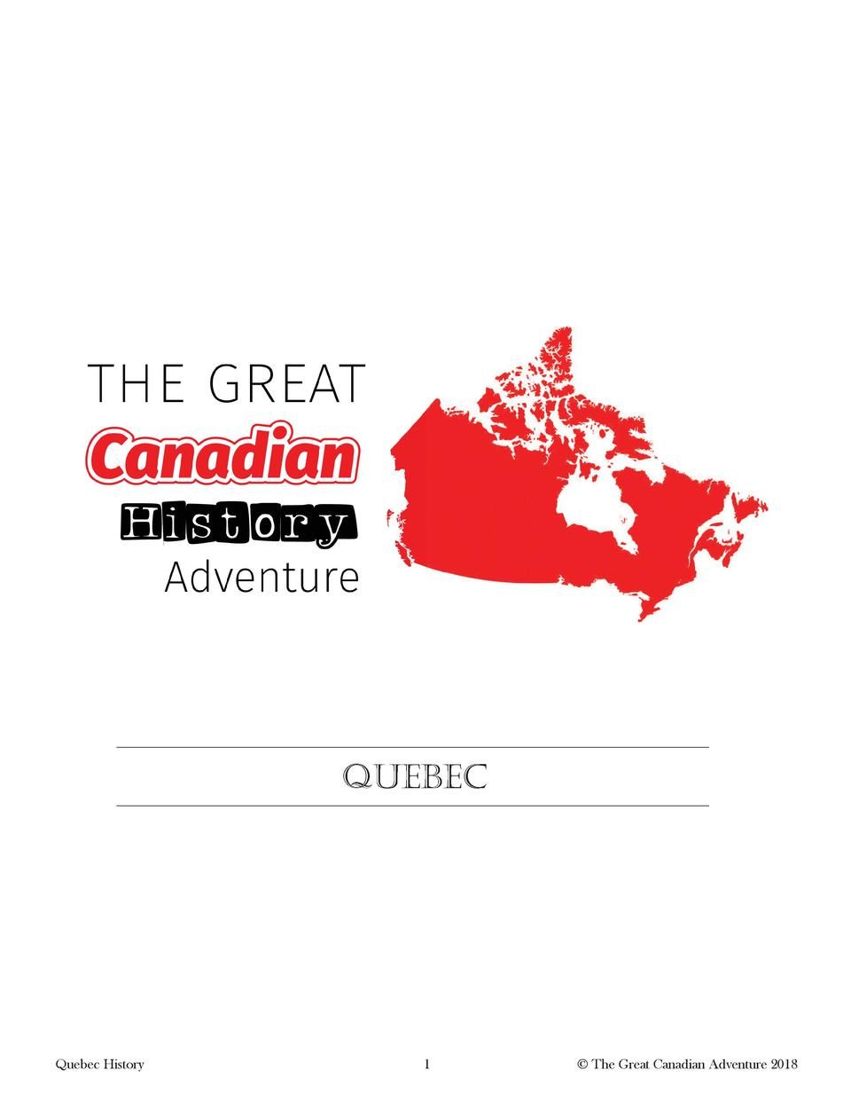Quebec History Sample : simplebooklet.com