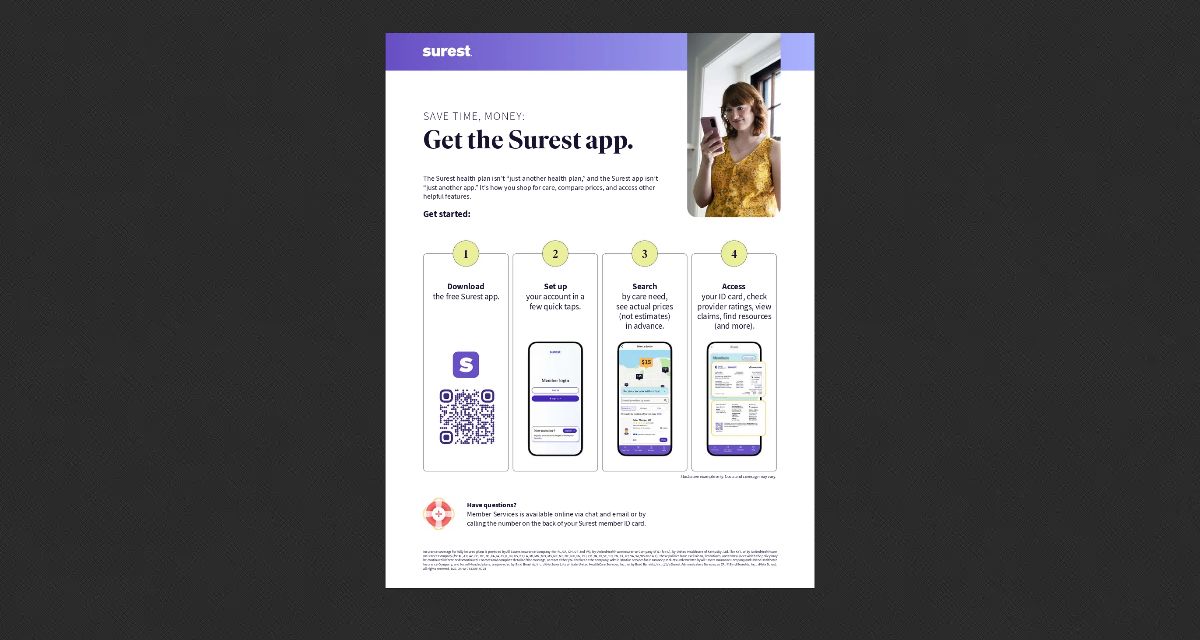 Surest app features Flyer