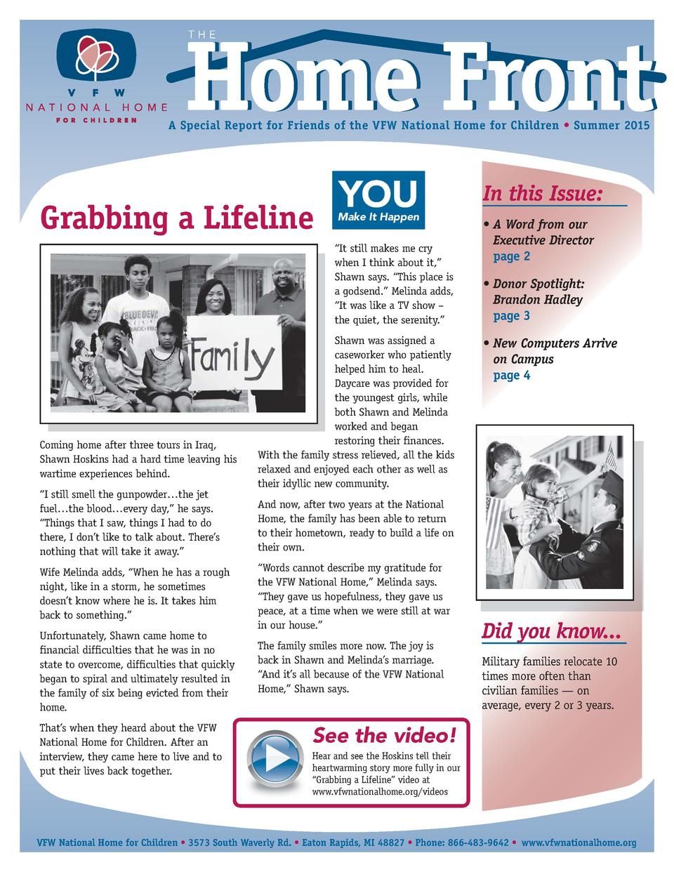 July 2015 edition of Home Front : simplebooklet.com