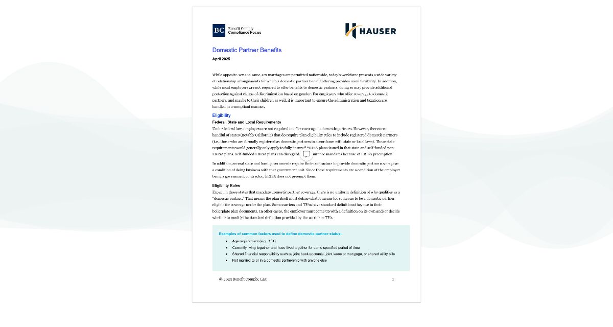 Domestic Partner Benefits
