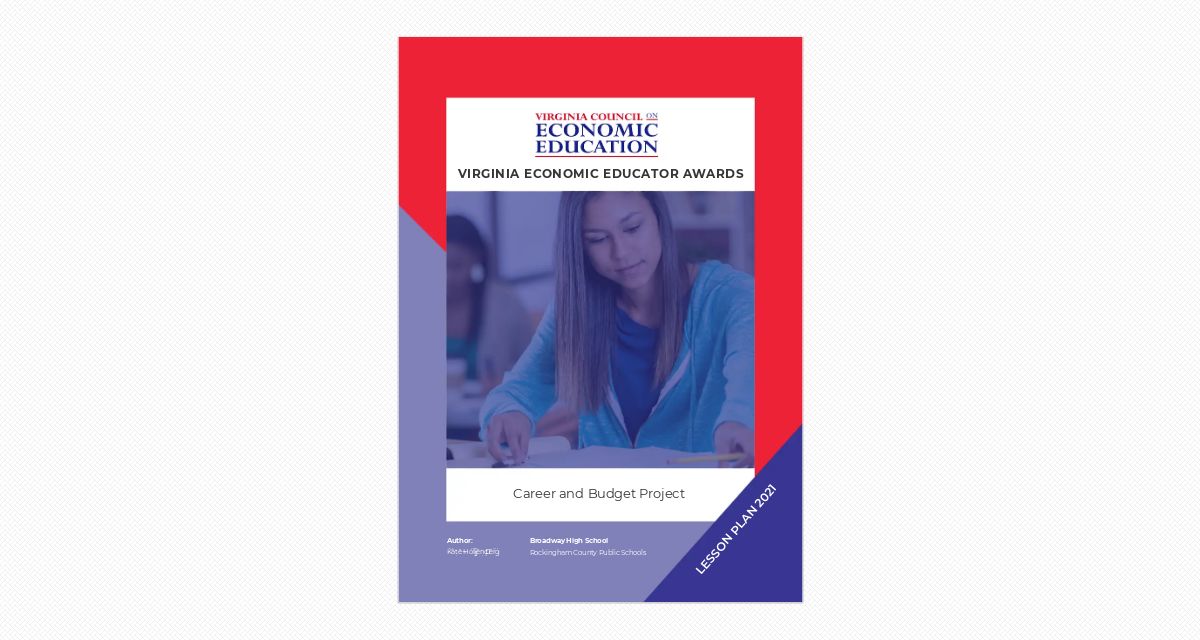 EEA 2021 Lesson Plan: Career and Budget Project