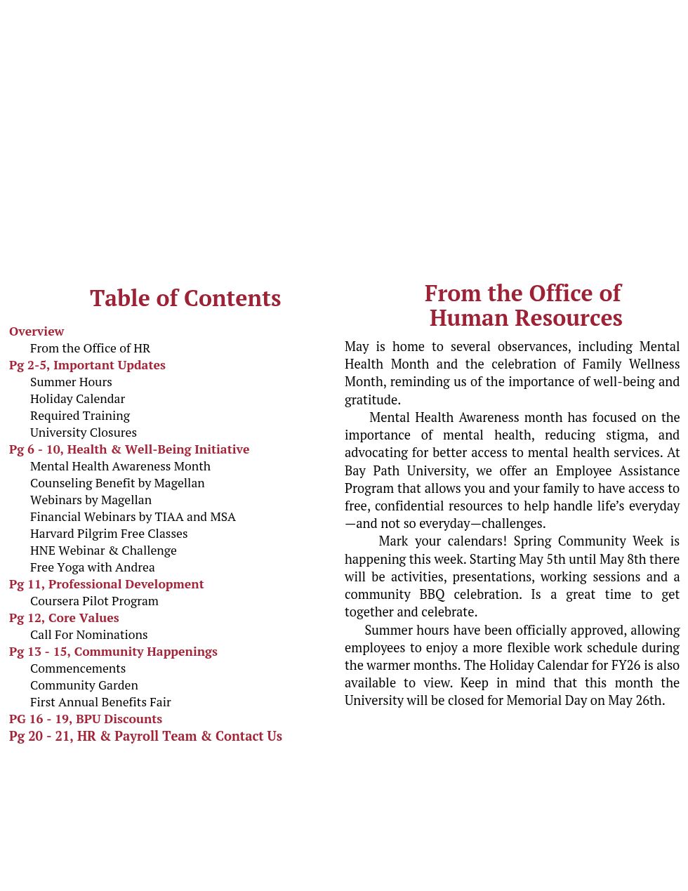 Human Resources Newsletter - May 2025 : simplebooklet.com