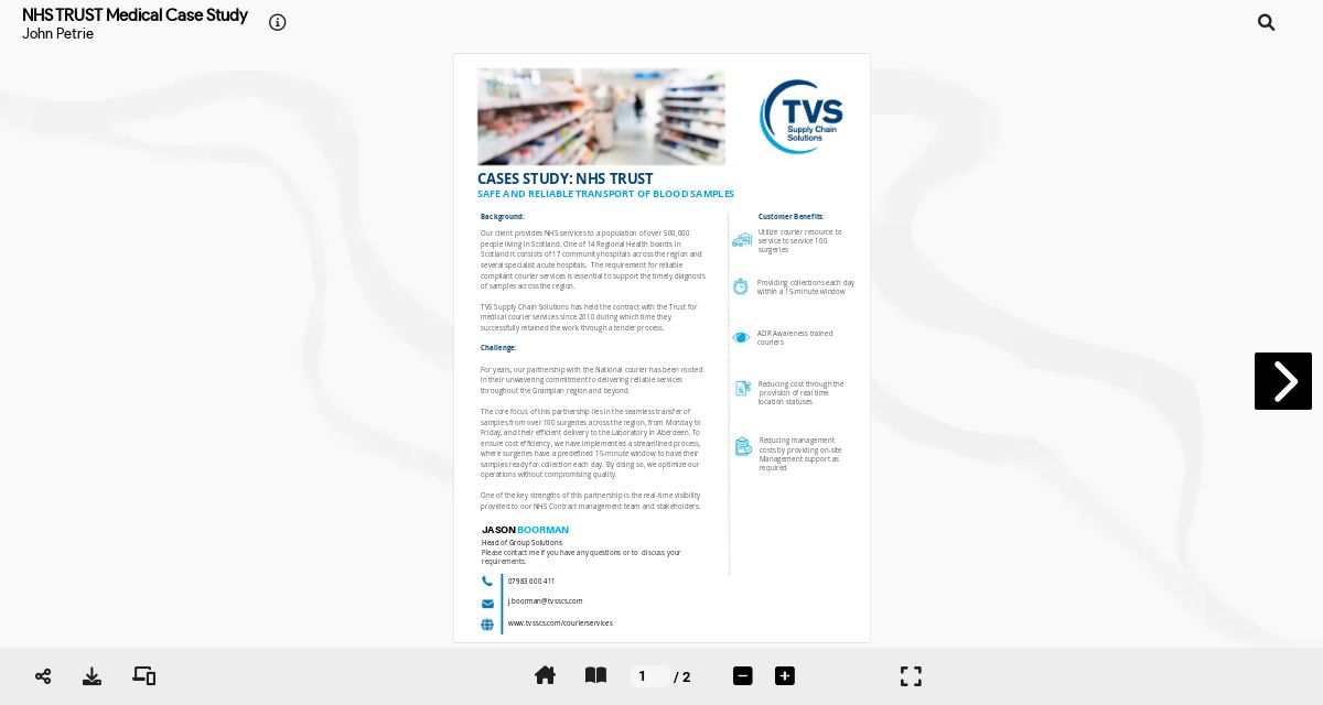 NHS TRUST Medical Case Study