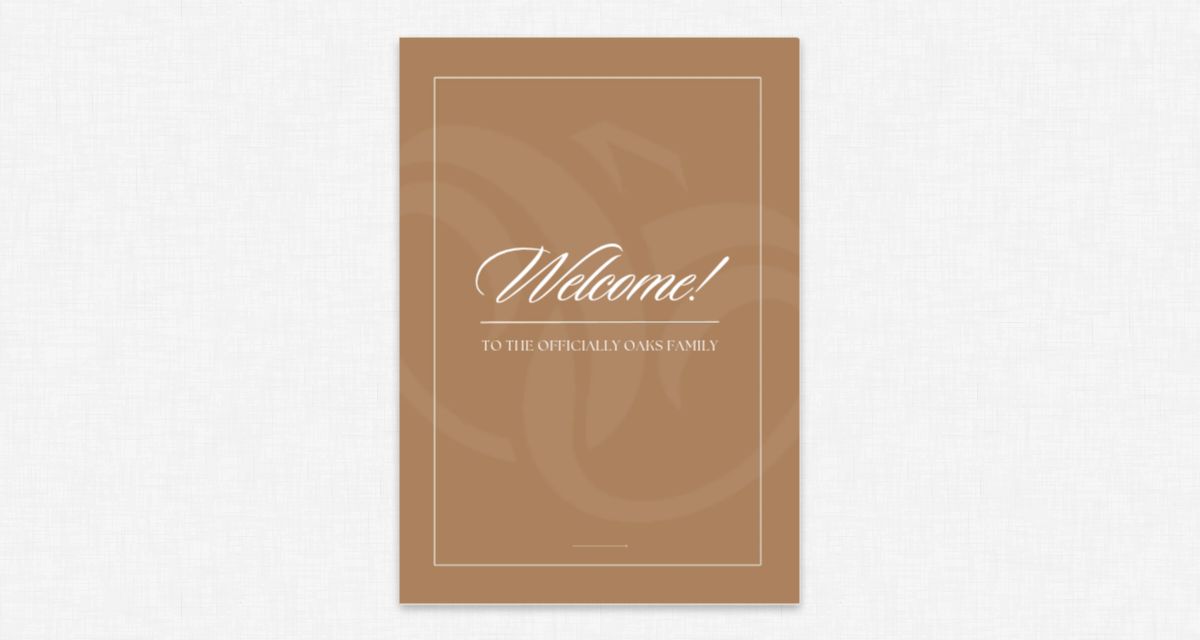 Officially Oaks Welcome Guide | Caleb