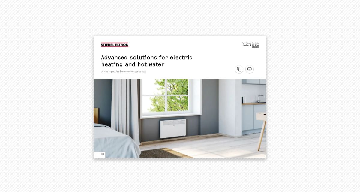 Electric heating and hot water: fast moving products