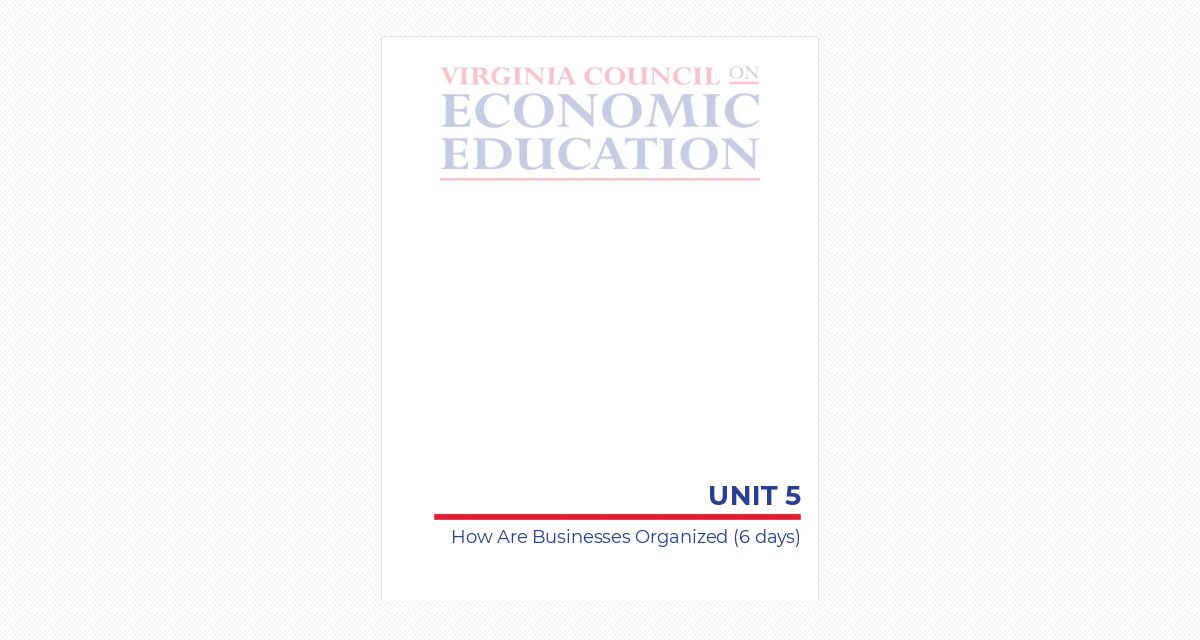 VCEE Scope & Sequence EPF Unit 5