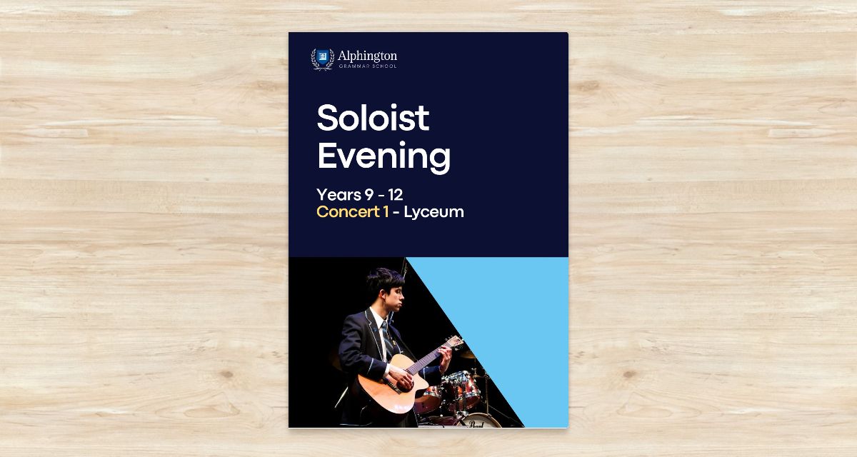Soloist Evening Booklet, Years 9 - 12, Lyceum