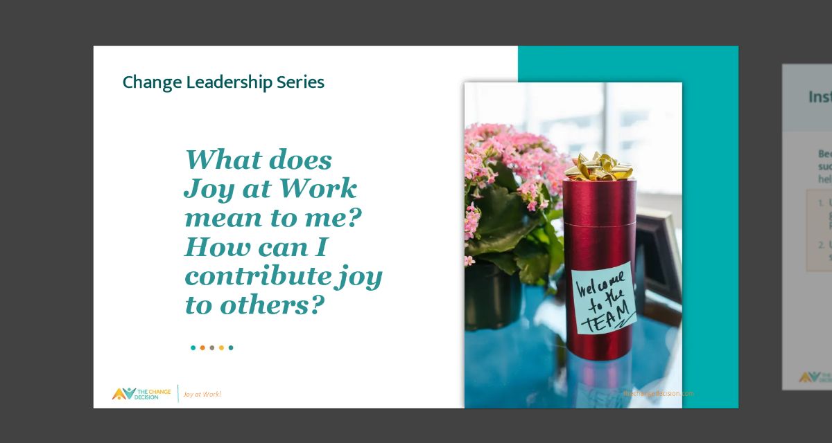 Joy at Work Self-Reflection Guide