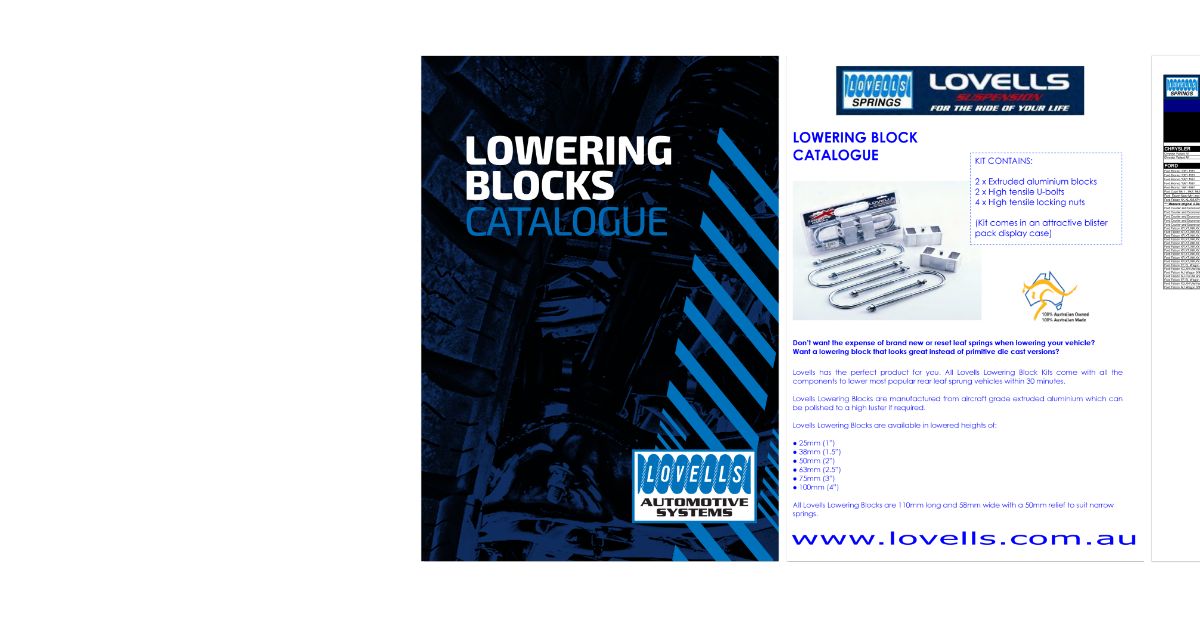 Lowering Blocks Catalogue : simplebooklet.com