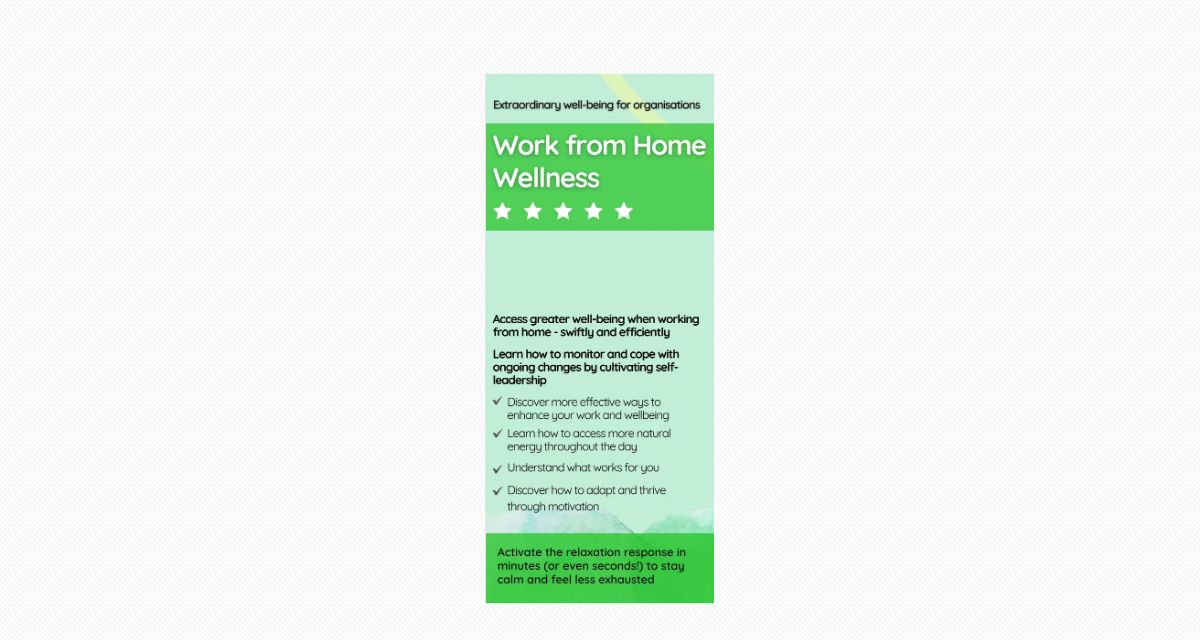 Work from Home Wellness : simplebooklet.com