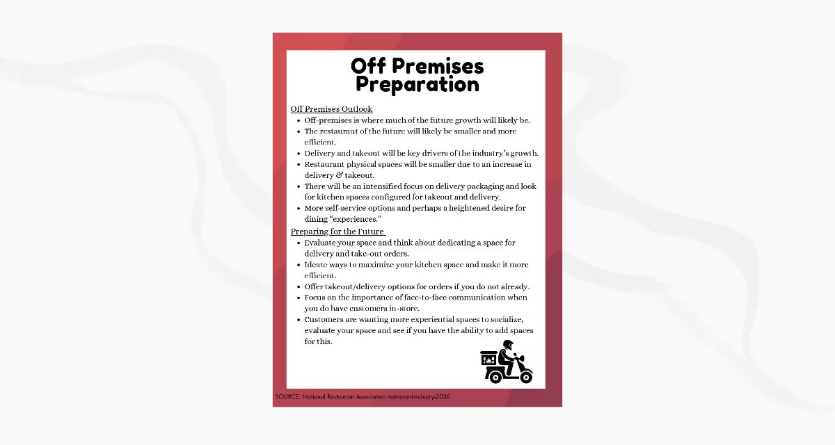 Off Premises Preparation