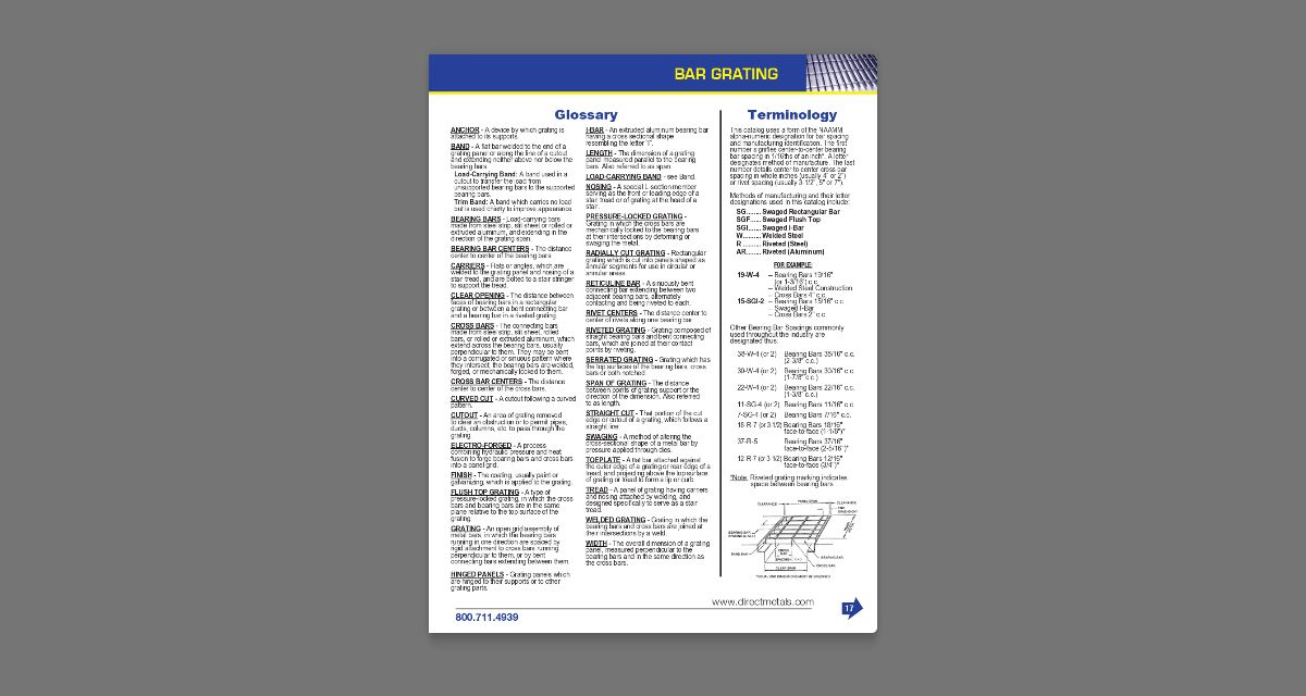 Glossary of Bar Grating