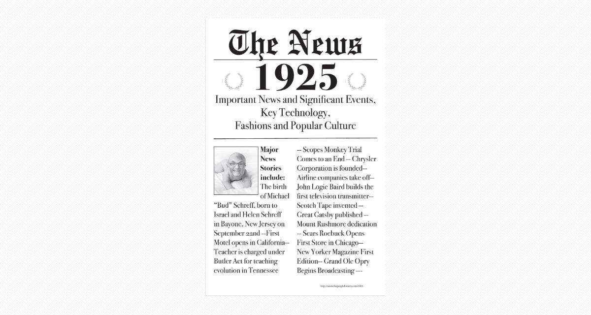 1925 Was a Very Good Year!