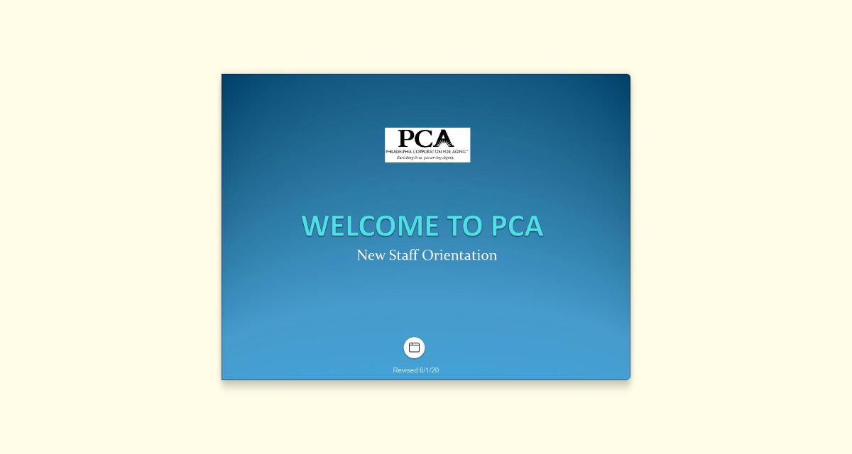 Welcome to PCA