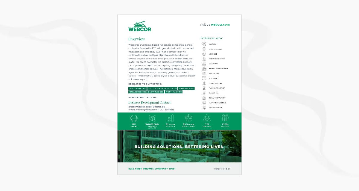 Webcor Los Angeles Overview