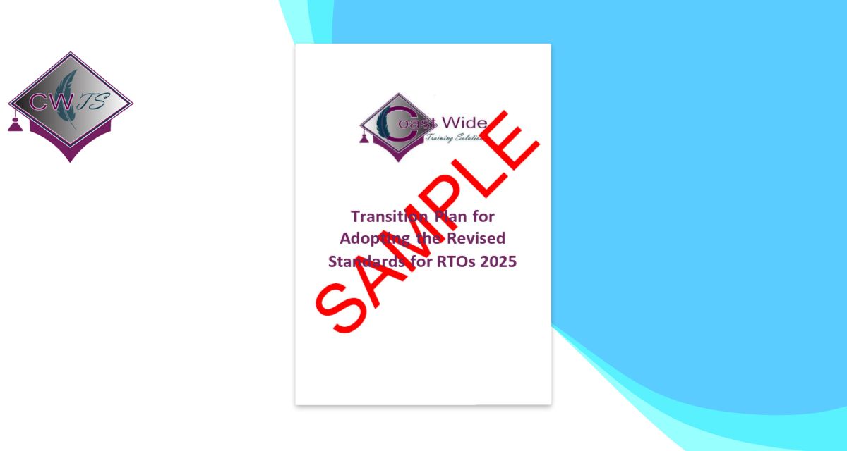 RTO Standards 2025 Transition Plan SAMPLE