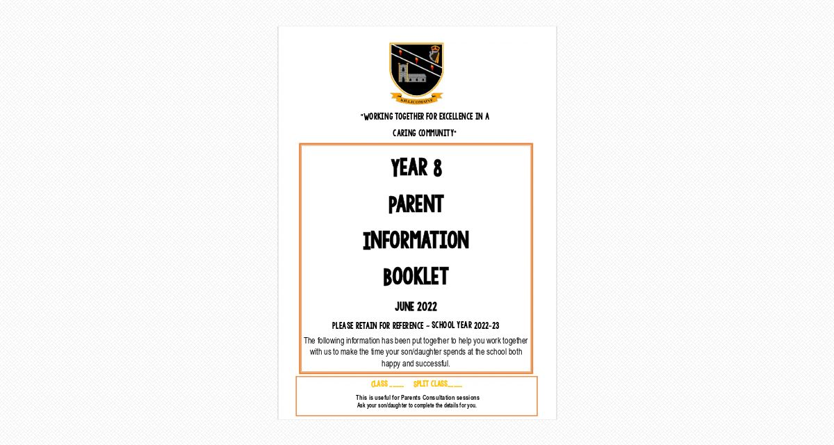 Year 8 Parent Information Booklet 2022