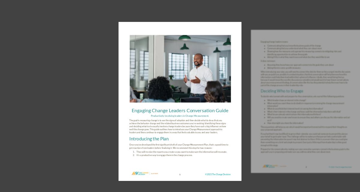 Engaging Change Leaders Conversation
