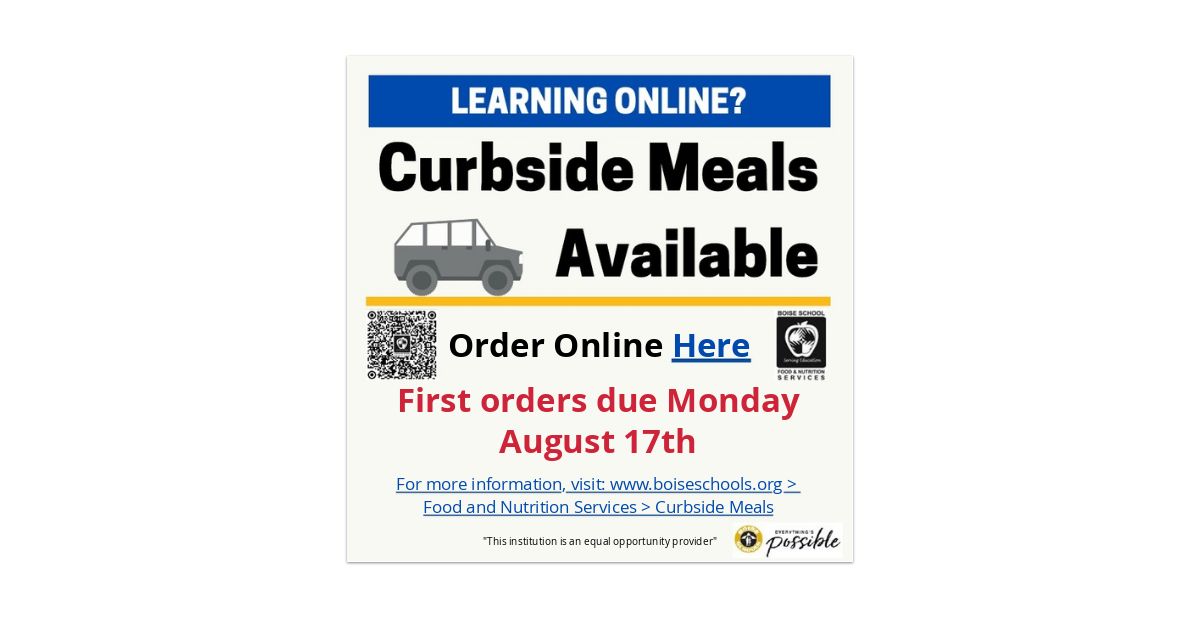 Curbside Ordering Flyer