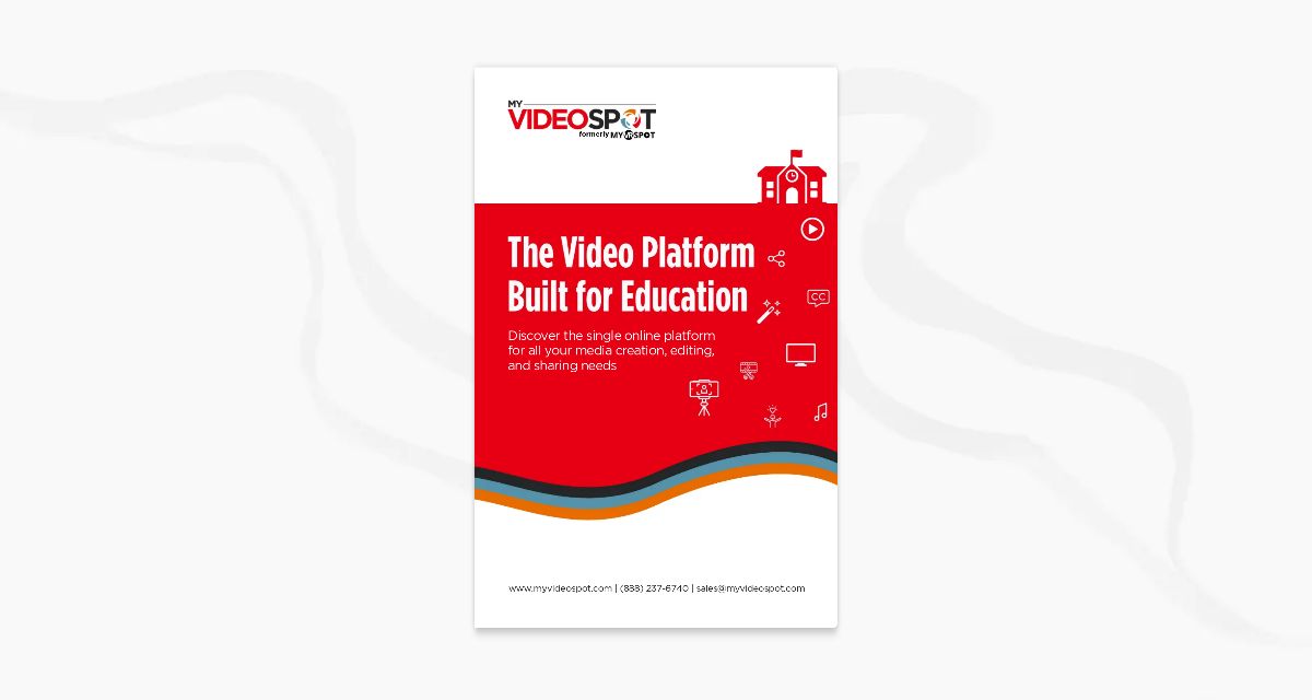 MyVideoSpot | The Video Platform Built for Education : simplebooklet.com