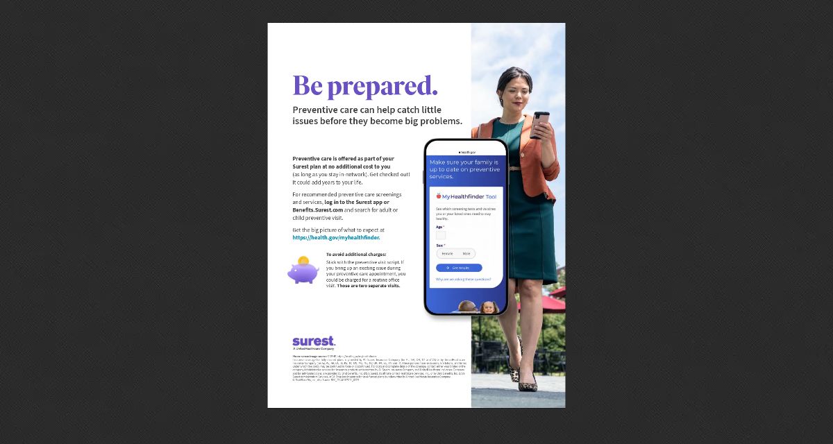 Surest - Preventative care flyer