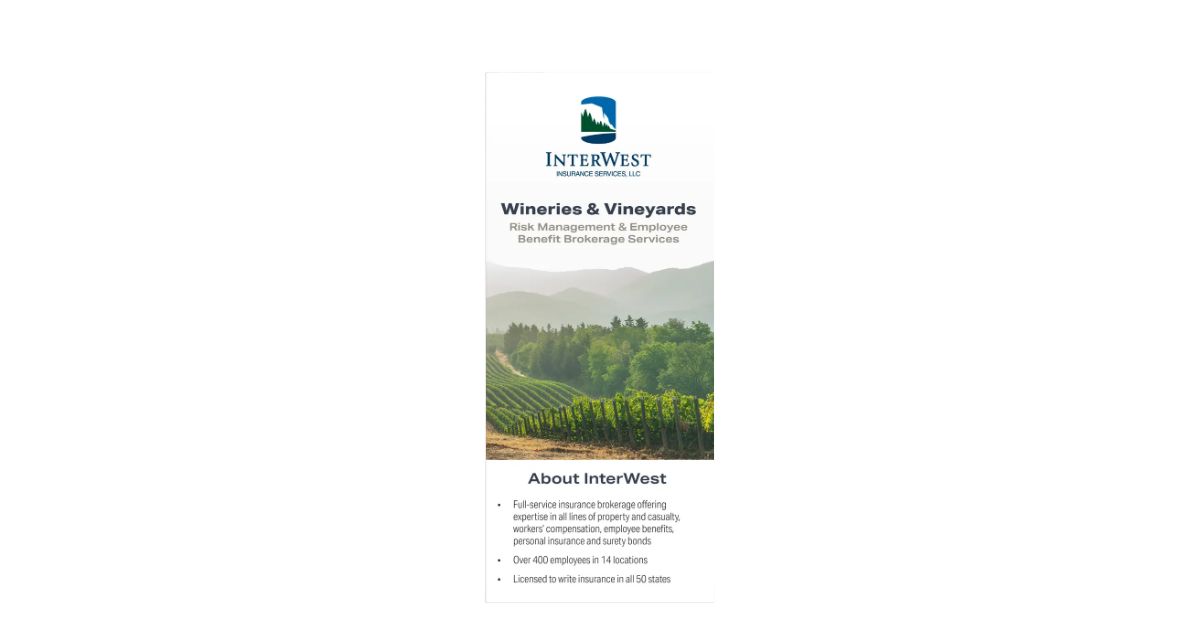 InterWest Insurance Services Winery Trifold