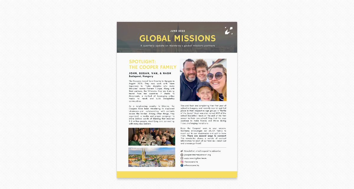 Global Missions Newsletter (Summer 2022)