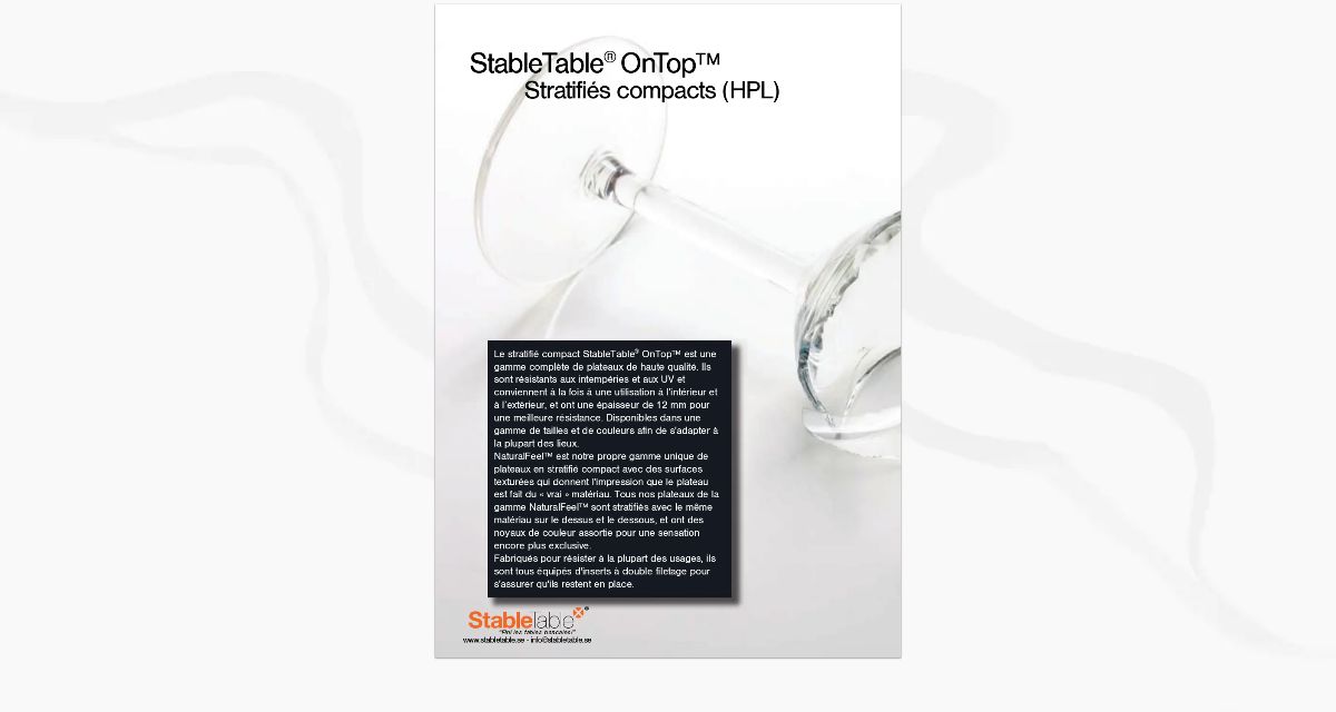 StableTable OnTop Compacts Brochure FR - May 2024