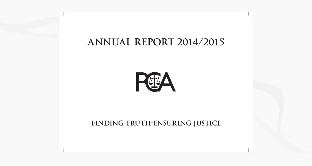 PCA Annual Report 2014 / 2015