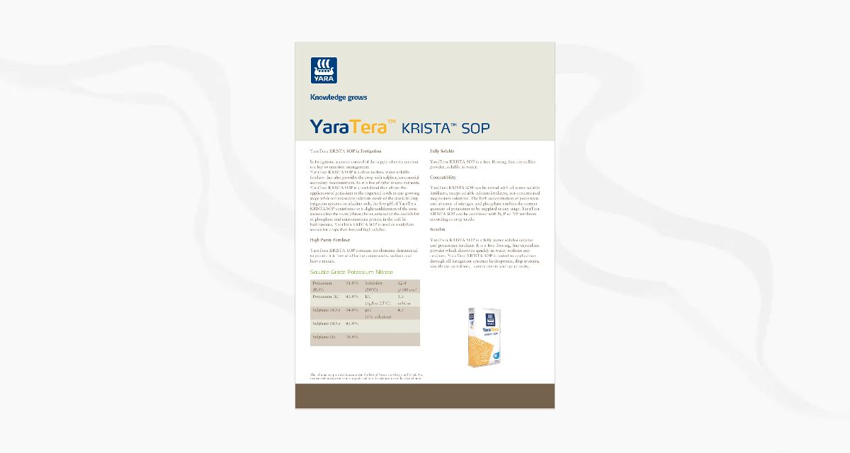 YaraTera KRISTA SOP (EN)