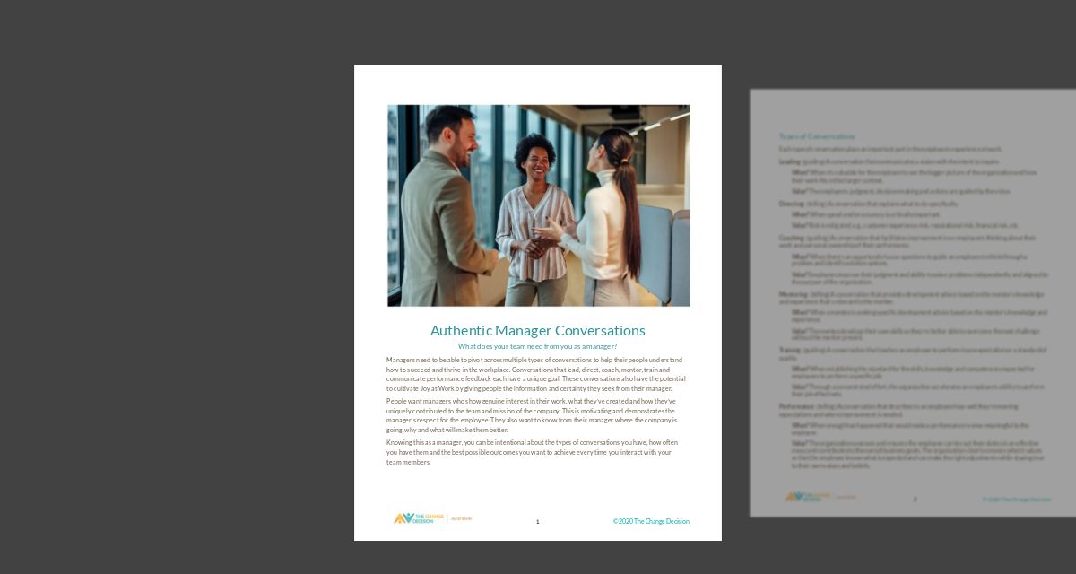 Authentic Manager Conversations