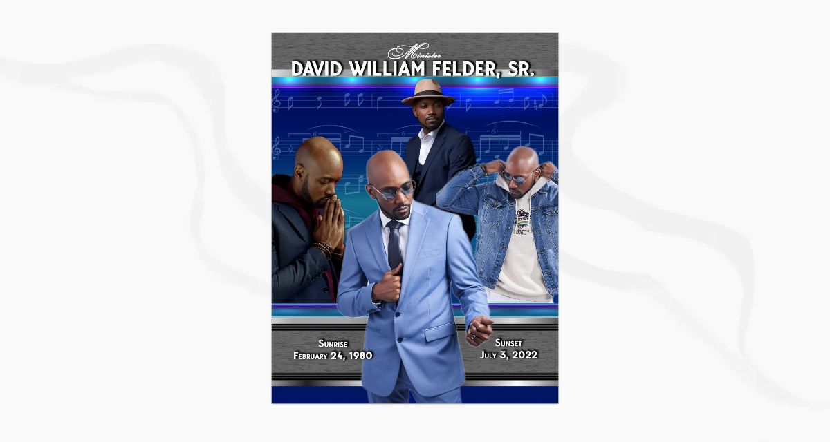 David Felder Sr_Memorial Program : simplebooklet.com