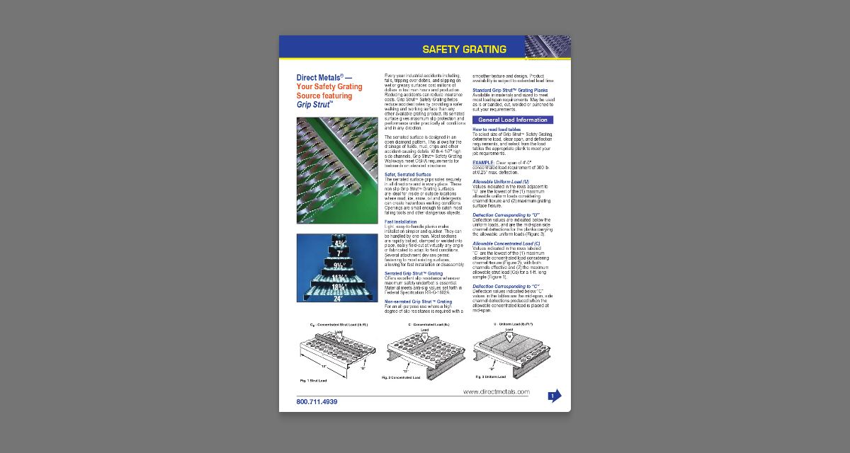 Grip Strut Safety Grating
